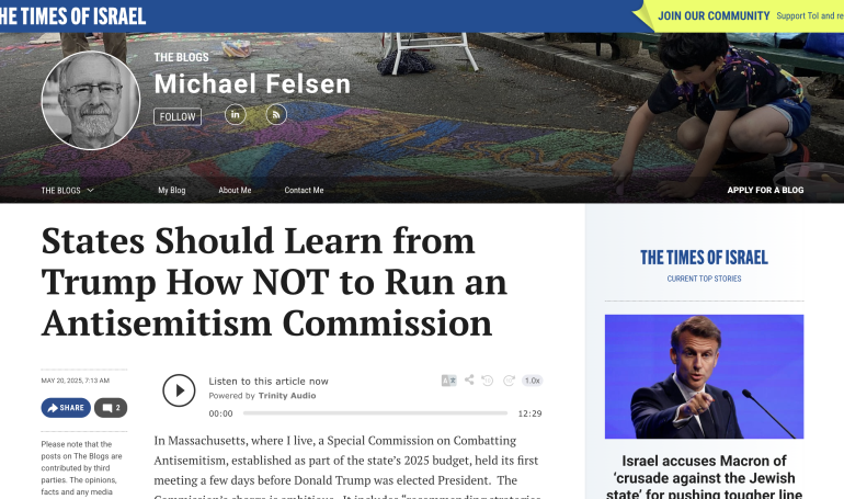 Michael Felsen: "States Should Learn from Trump How NOT to Run an ...